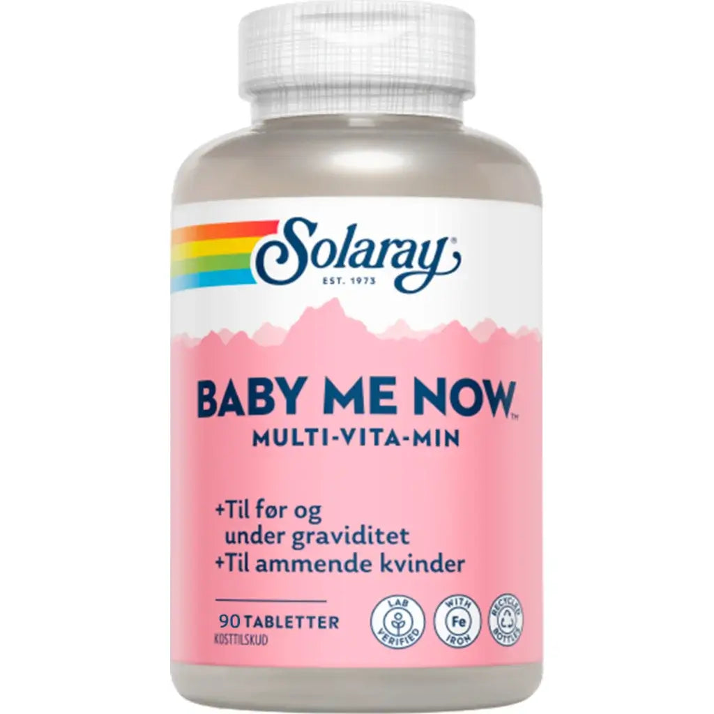 Solaray Baby-Me-Now. Multivitamin. 150 tabletter – Gravidtid