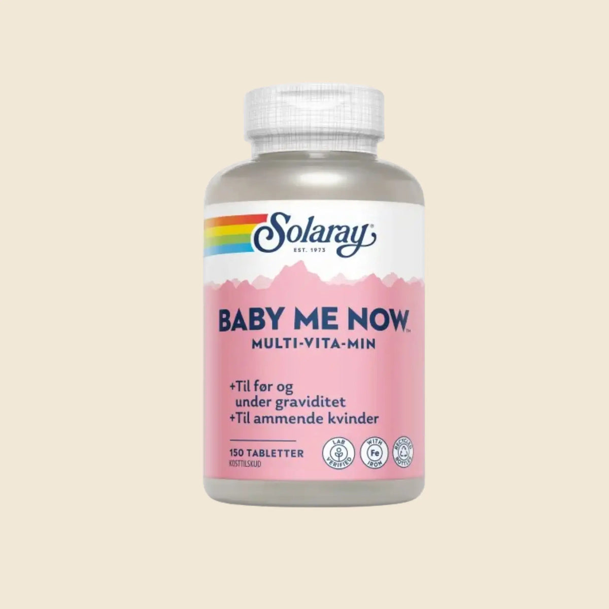 Solaray Baby-Me-Now. Multivitamin. 150 tabletter – Gravidtid